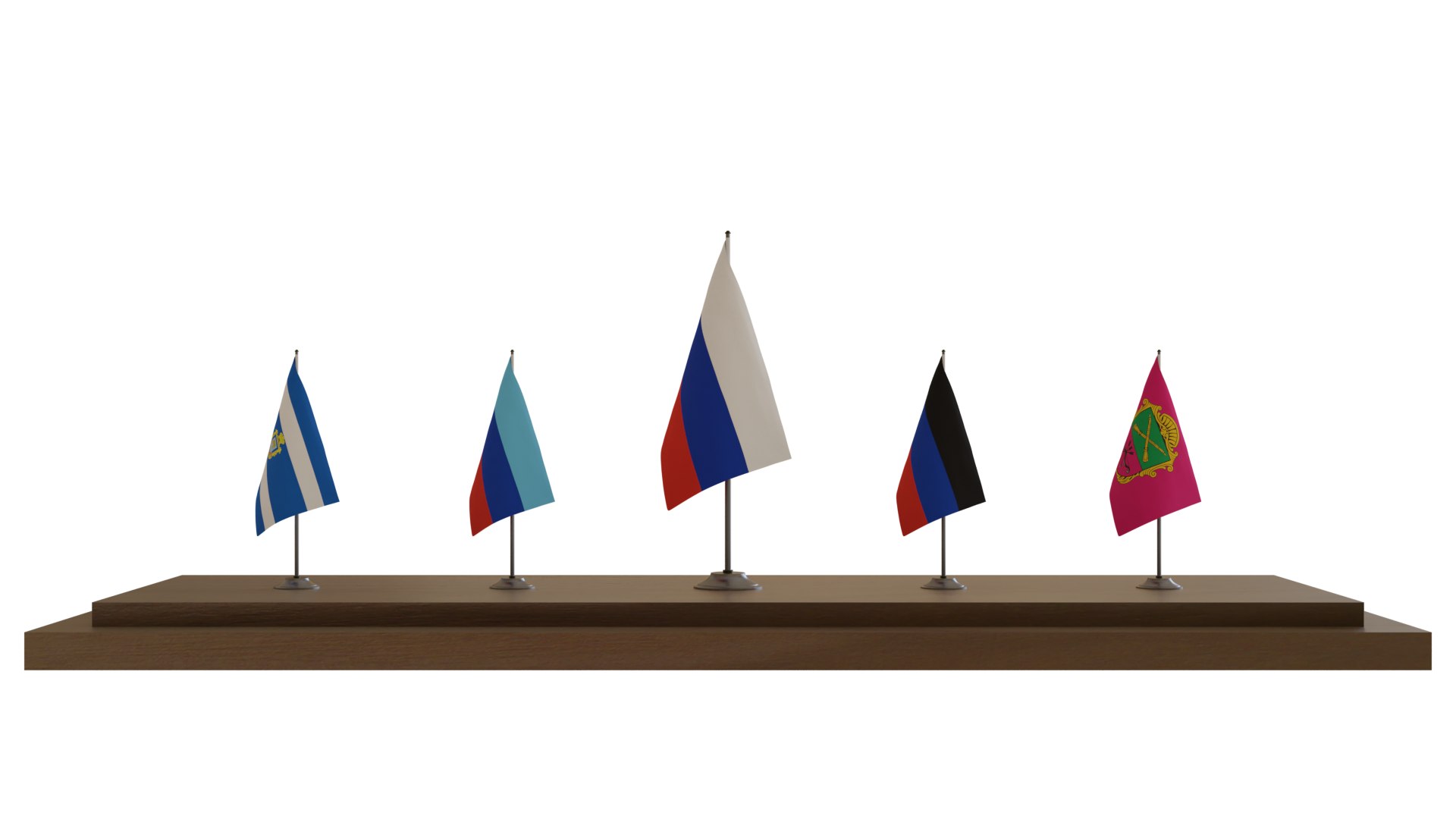 RUSSIA AND OCCUPIED FLAG 3D Model - TurboSquid 1968355