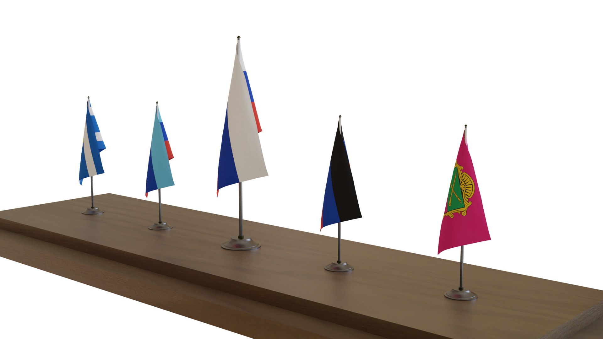 RUSSIA AND OCCUPIED FLAG 3D Model - TurboSquid 1968355