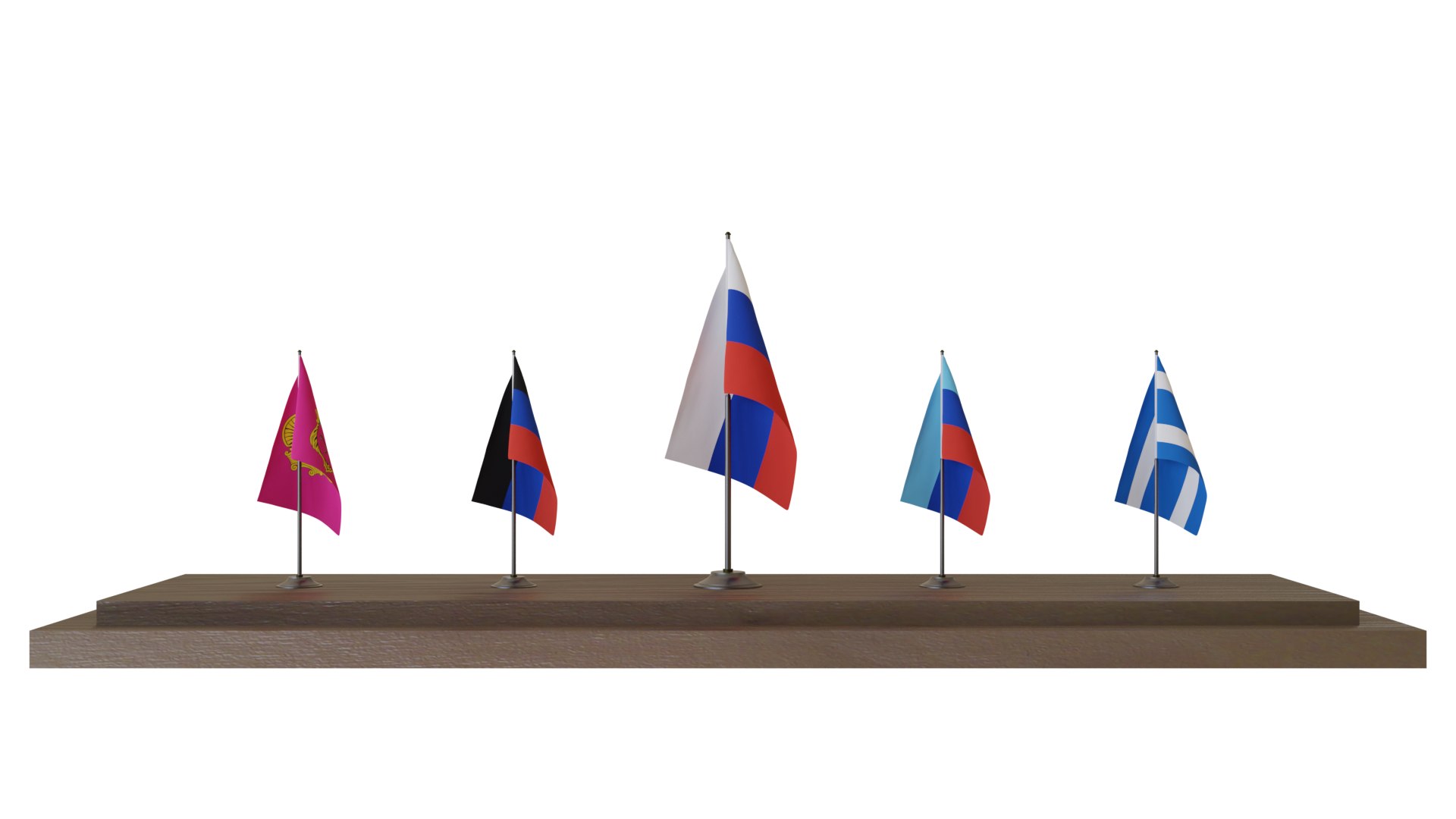 RUSSIA AND OCCUPIED FLAG 3D Model - TurboSquid 1968355