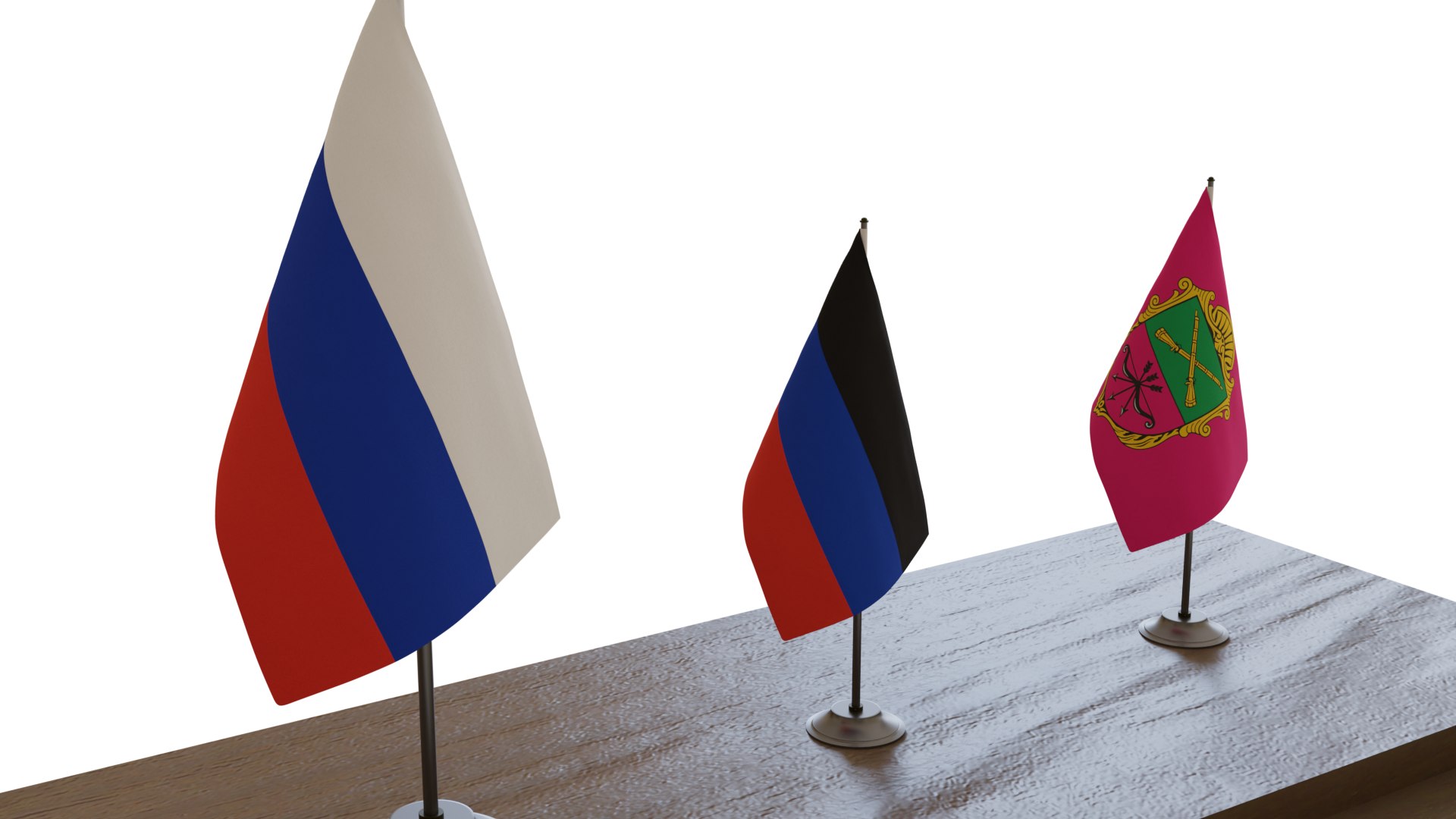 RUSSIA AND OCCUPIED FLAG 3D Model - TurboSquid 1968355