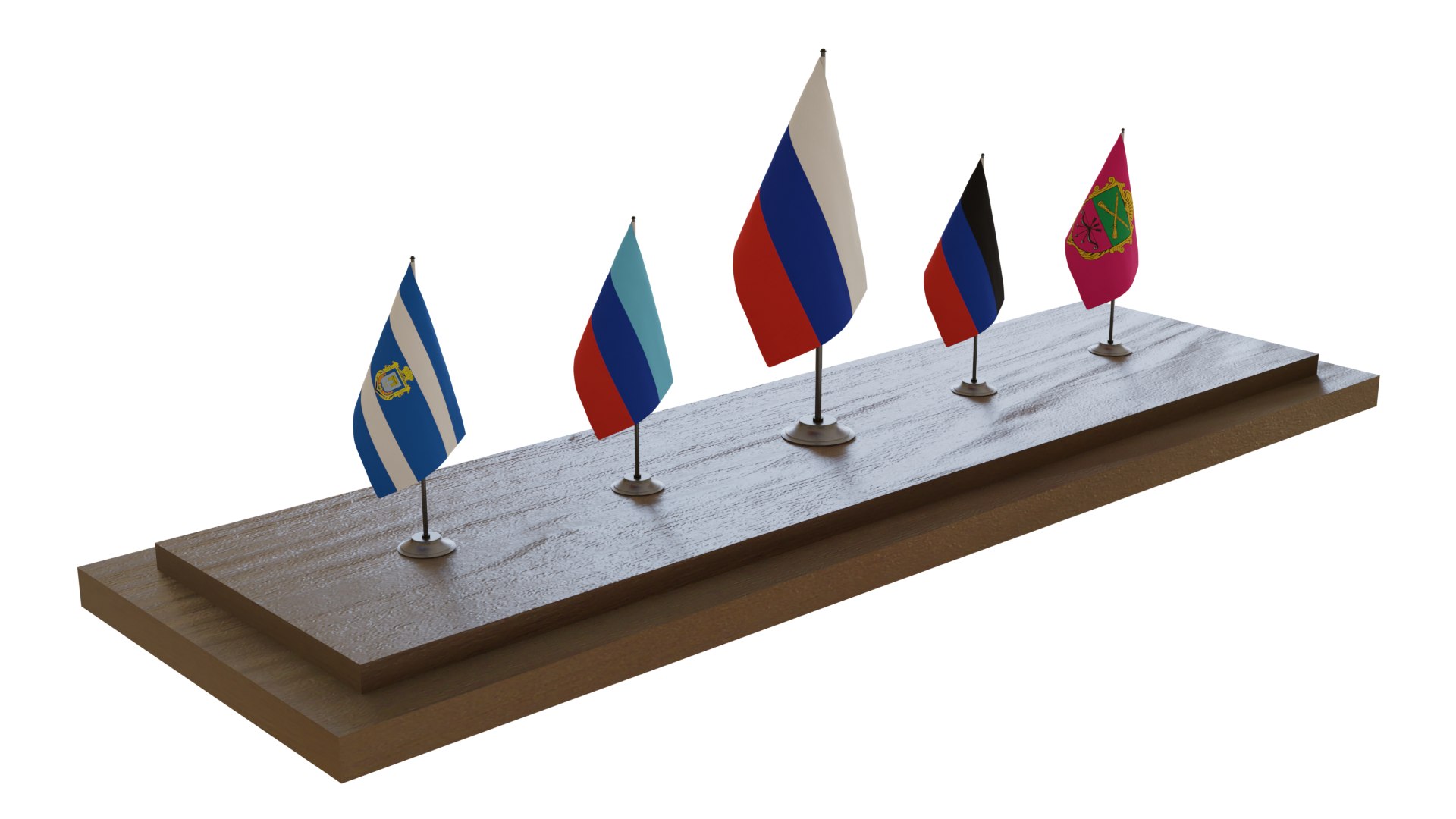 RUSSIA AND OCCUPIED FLAG 3D Model - TurboSquid 1968355