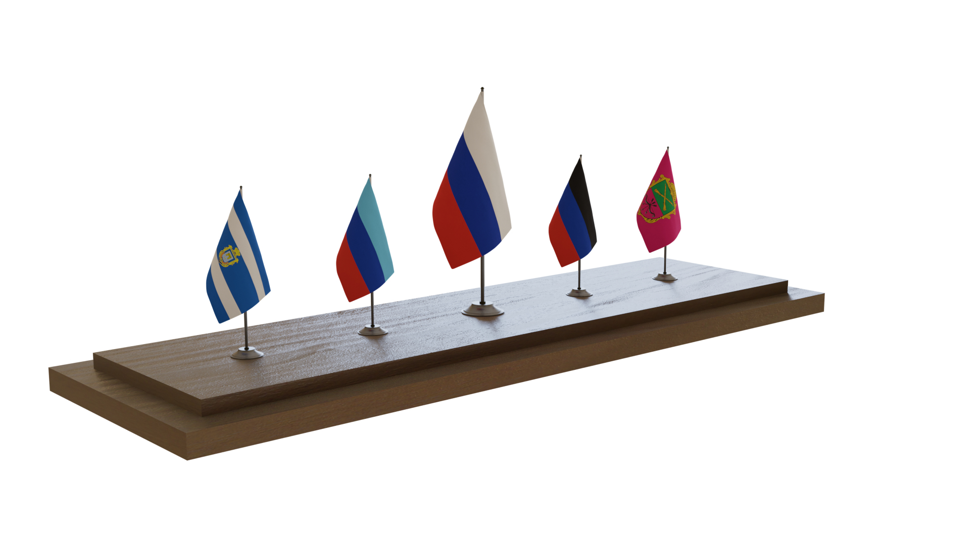 RUSSIA AND OCCUPIED FLAG 3D Model - TurboSquid 1968355