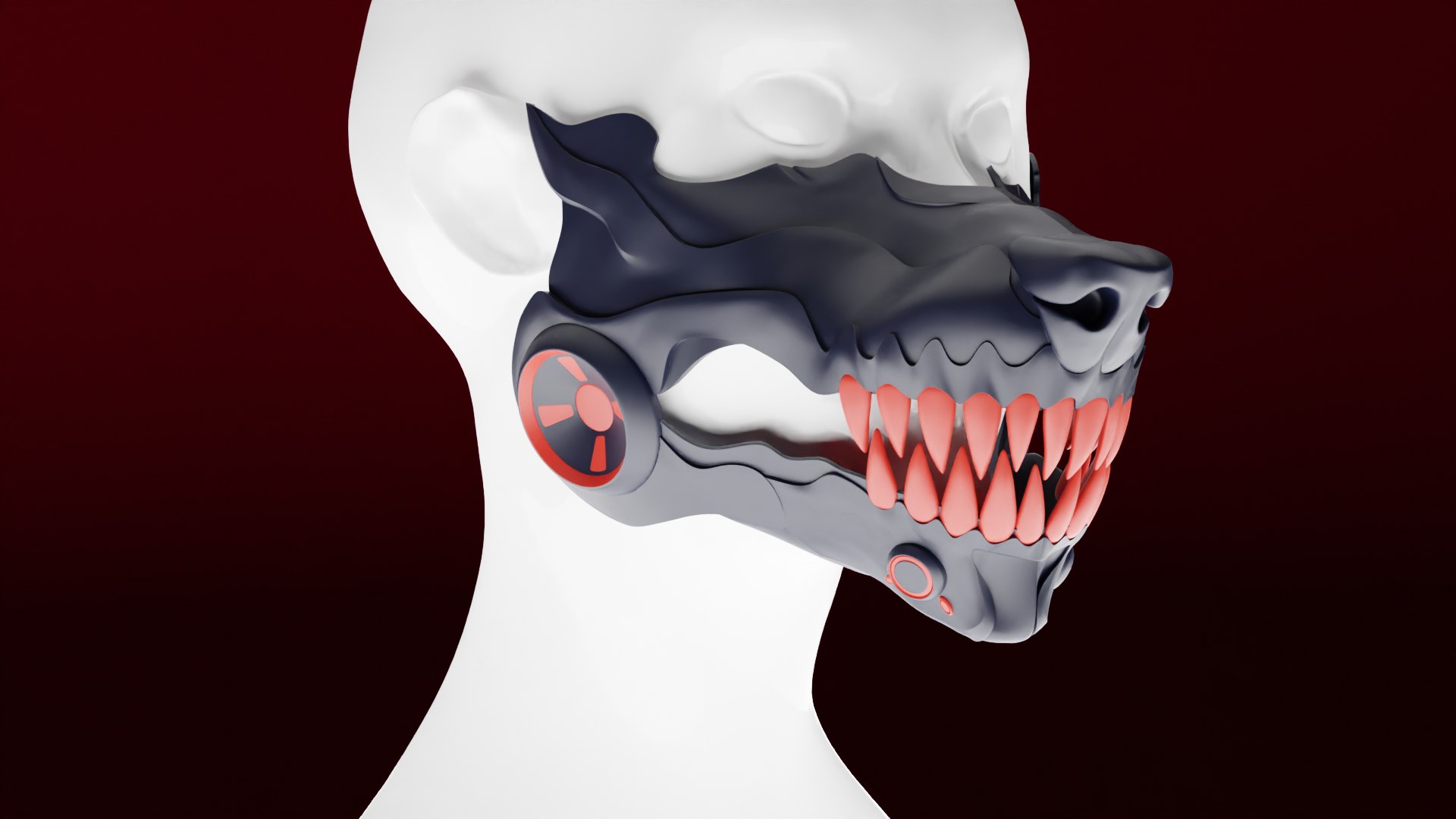 3D CYBERPUNK BEAST MASK - TurboSquid 1979688