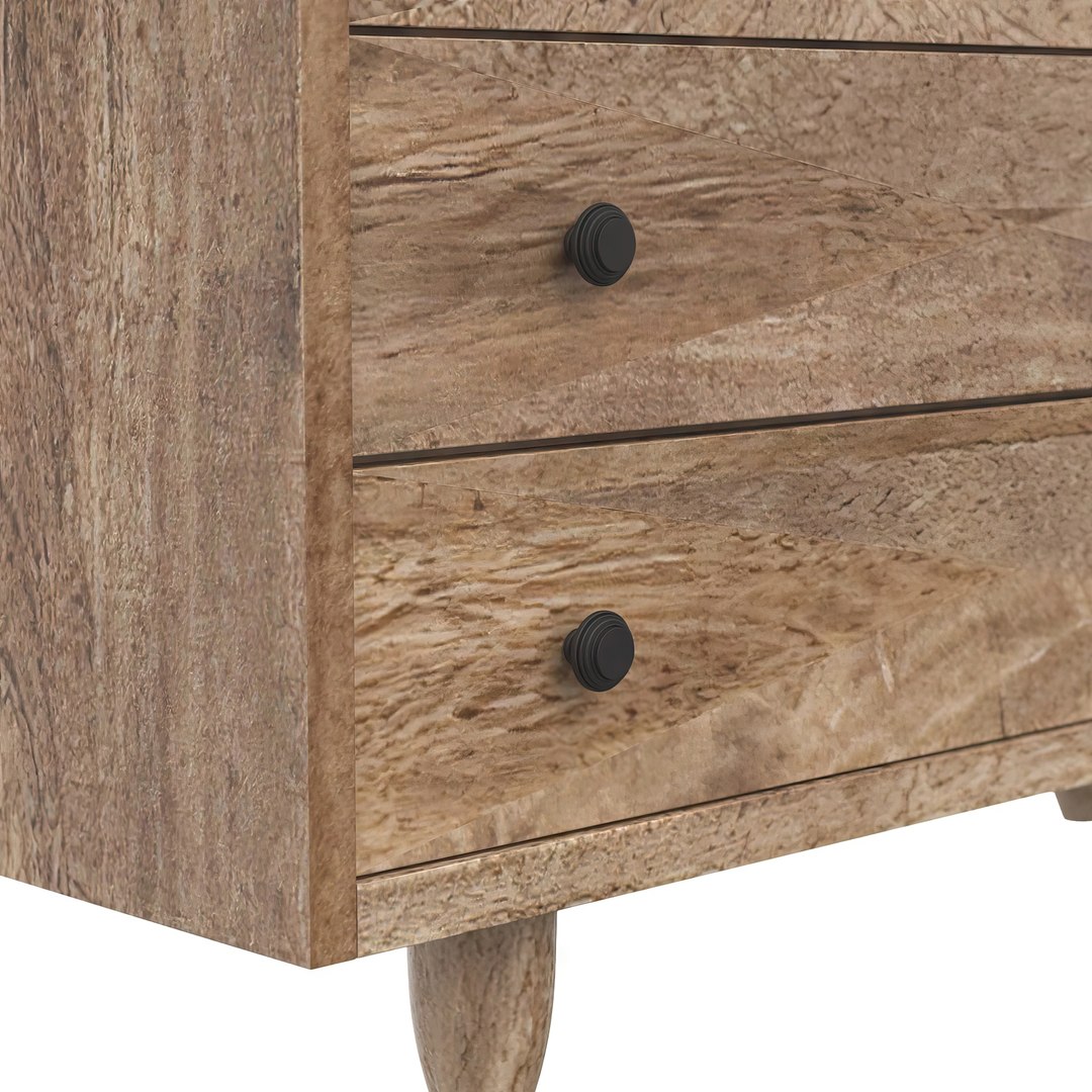 Diamond Double Chest Washed Walnut 3D - TurboSquid 2118821