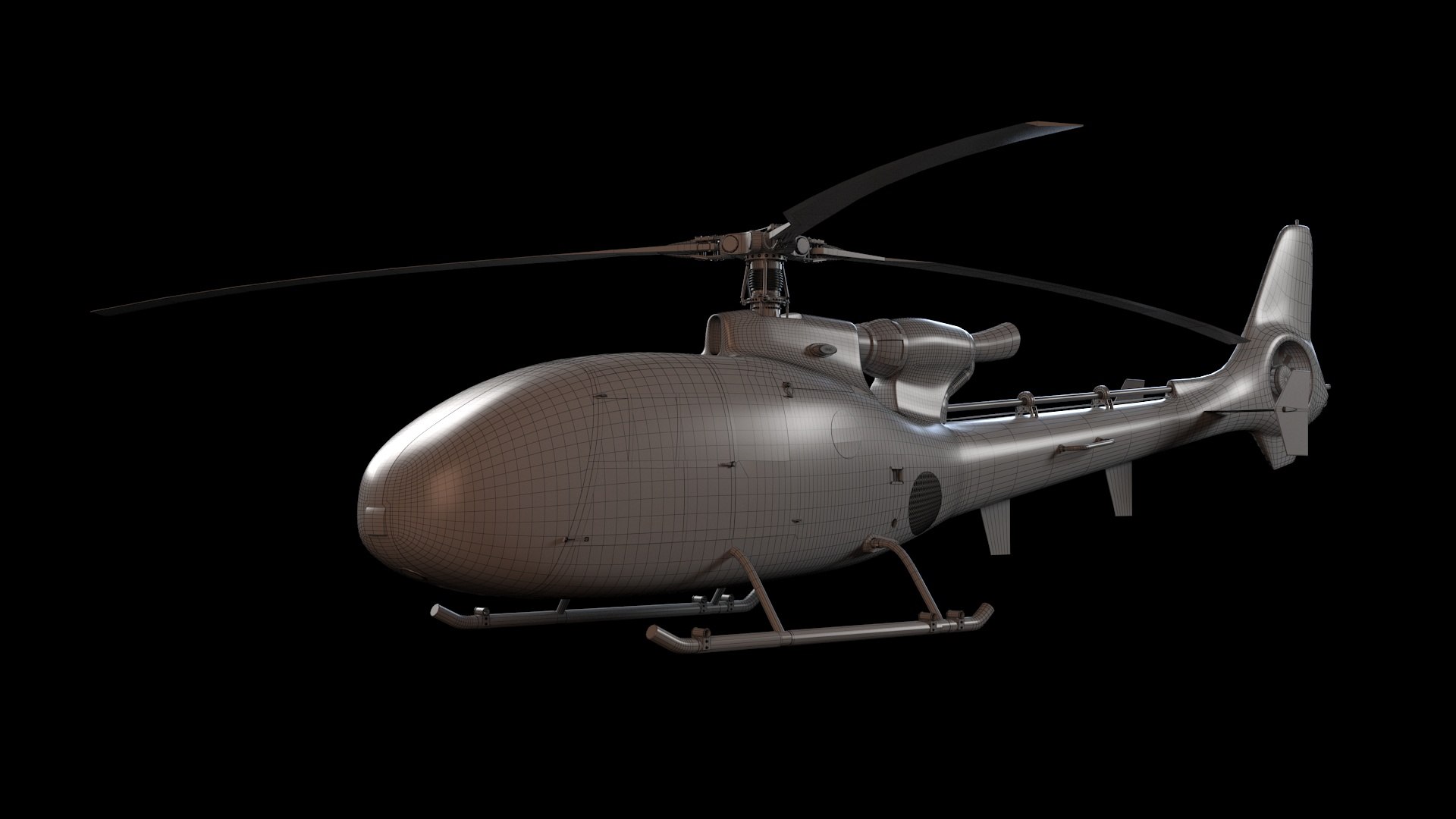 3D Helicopter Rotorcraft Rotors Model - TurboSquid 1653667