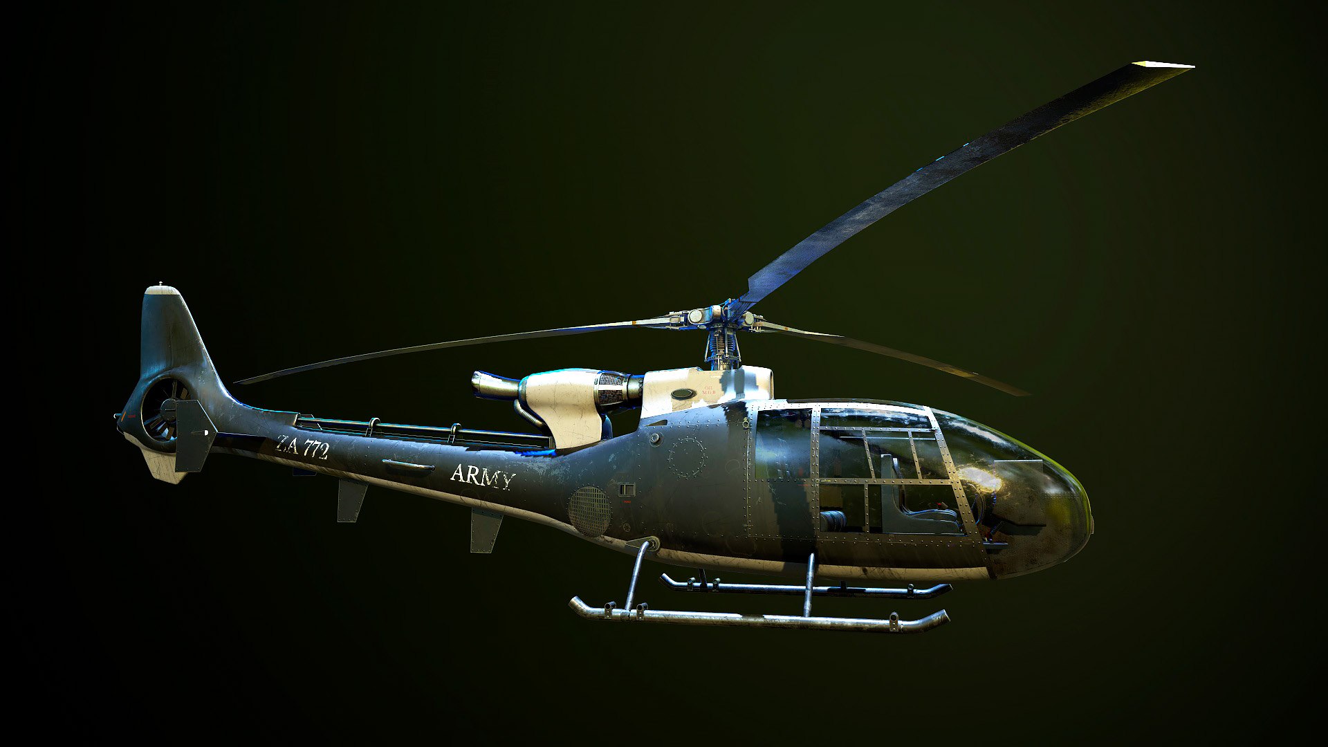 3D Helicopter Rotorcraft Rotors Model - TurboSquid 1653667
