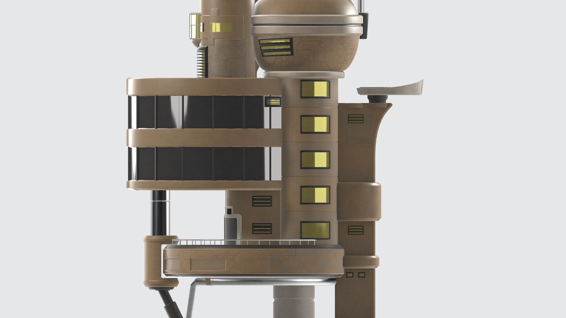 3D Cartoon Skyscraper - TurboSquid 2316507