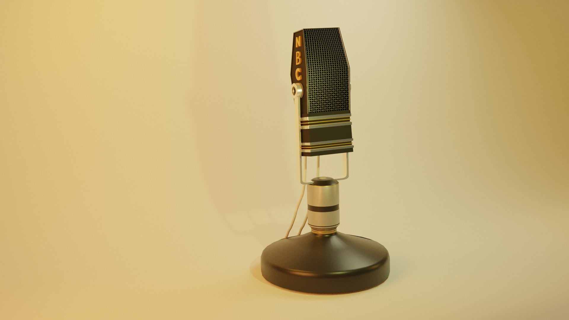 3D microphone nbc broadcasting - TurboSquid 1686278