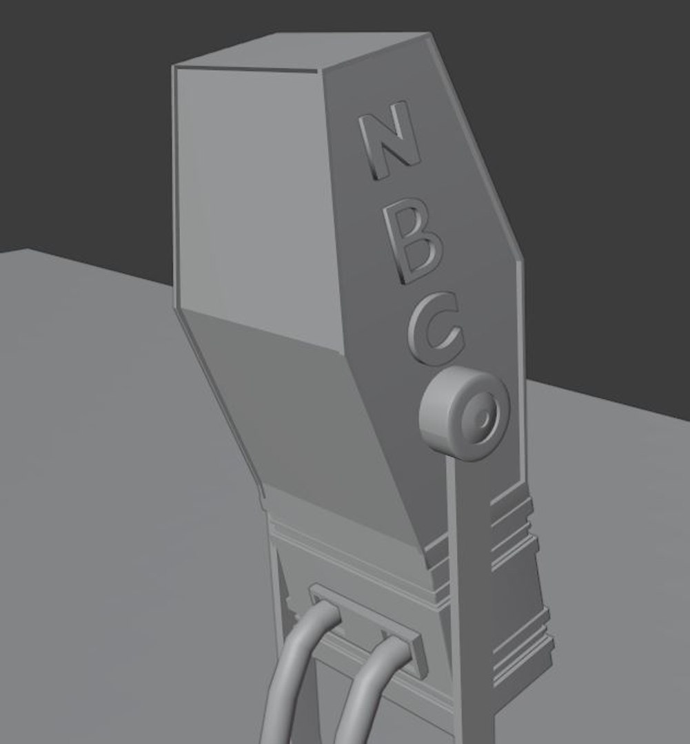 3D Microphone Nbc Broadcasting - TurboSquid 1686278