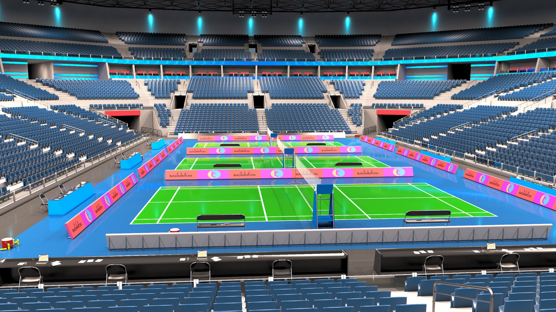 Badminton Stadium 3D Model - TurboSquid 1731892
