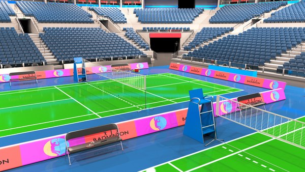 Badminton Stadium 3D model - TurboSquid 1731892