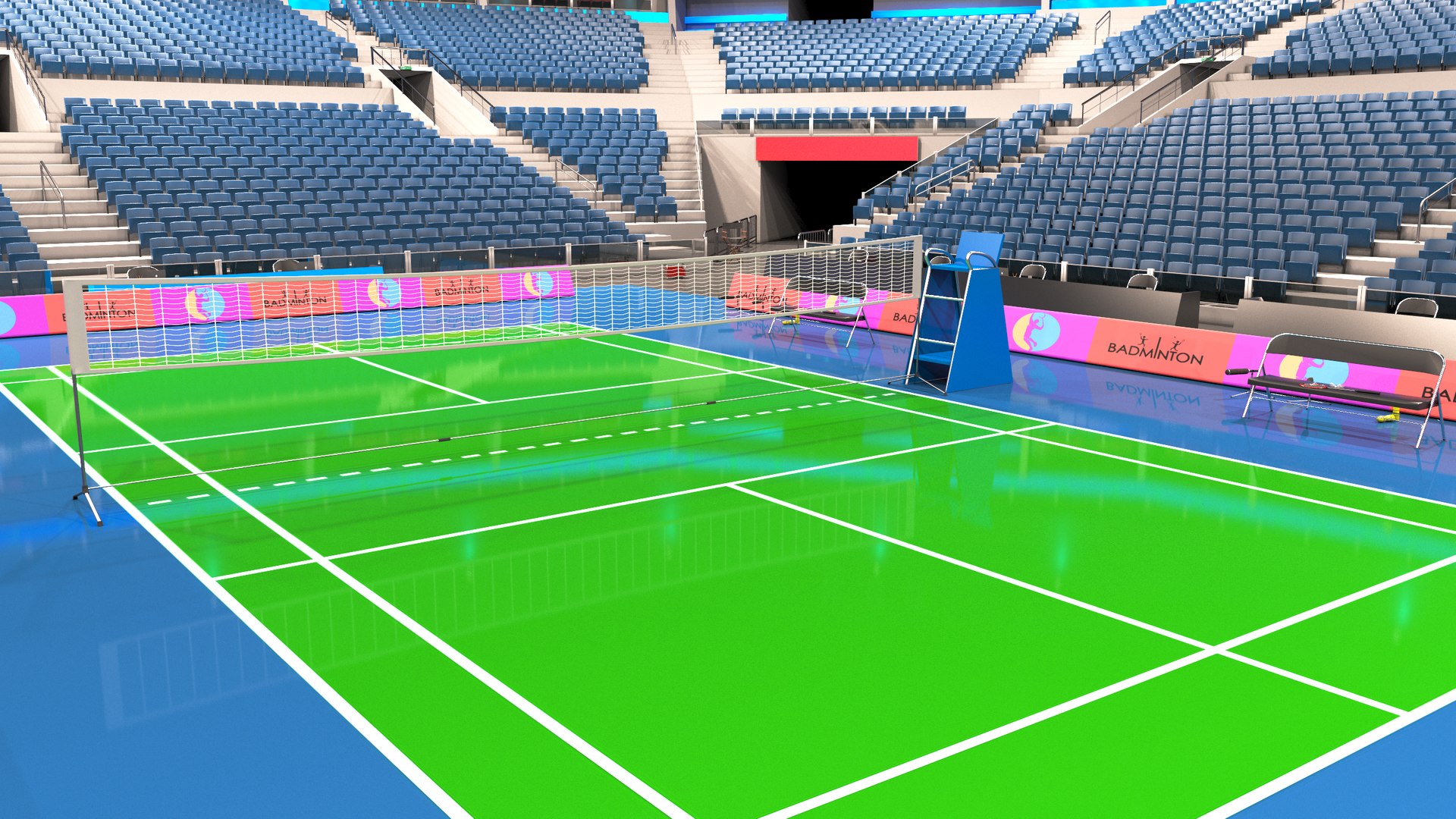 Badminton Stadium 3D model - TurboSquid 1731892