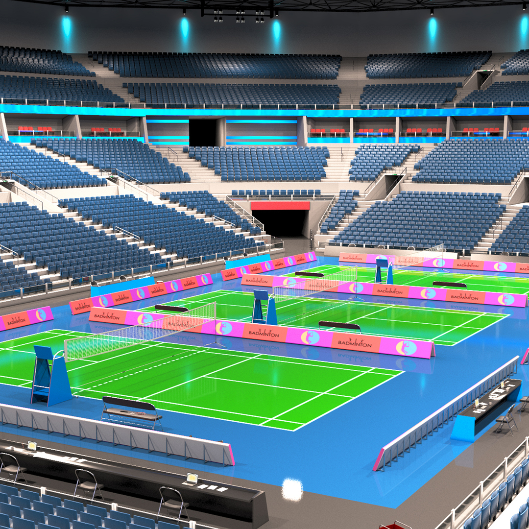 Badminton Stadium 3D model - TurboSquid 1731892