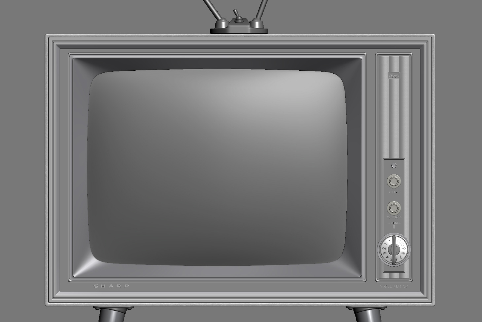 Retro tv sharp ier-c7 3D - TurboSquid 1188316