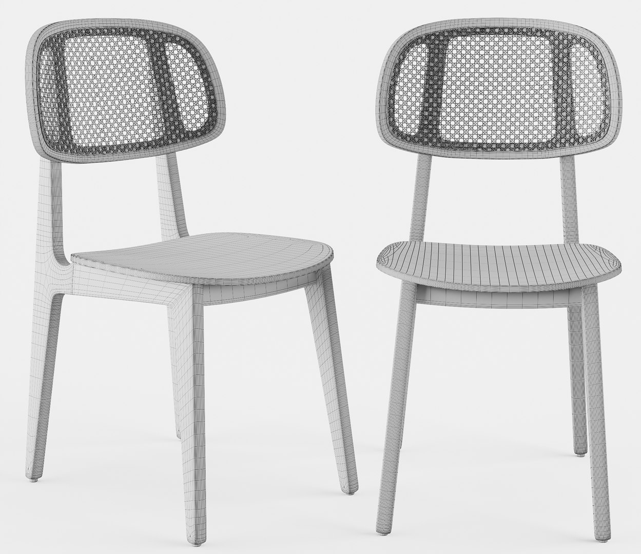 Moby Cane Dining And Side Chair Model - TurboSquid 1839488