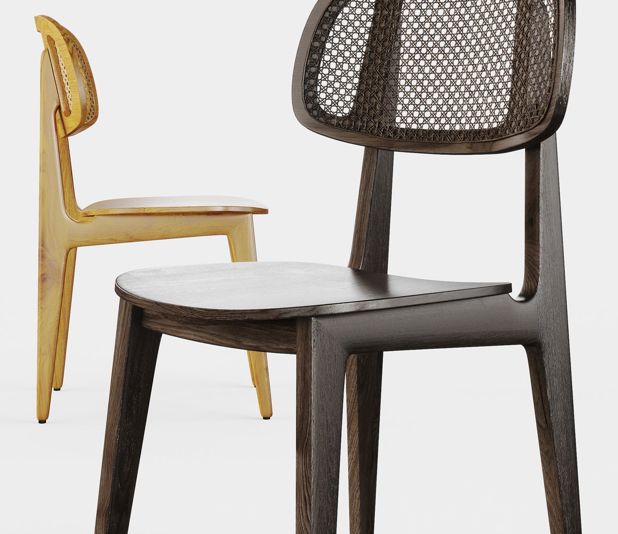 Moby Cane Dining And Side Chair Model - TurboSquid 1839488
