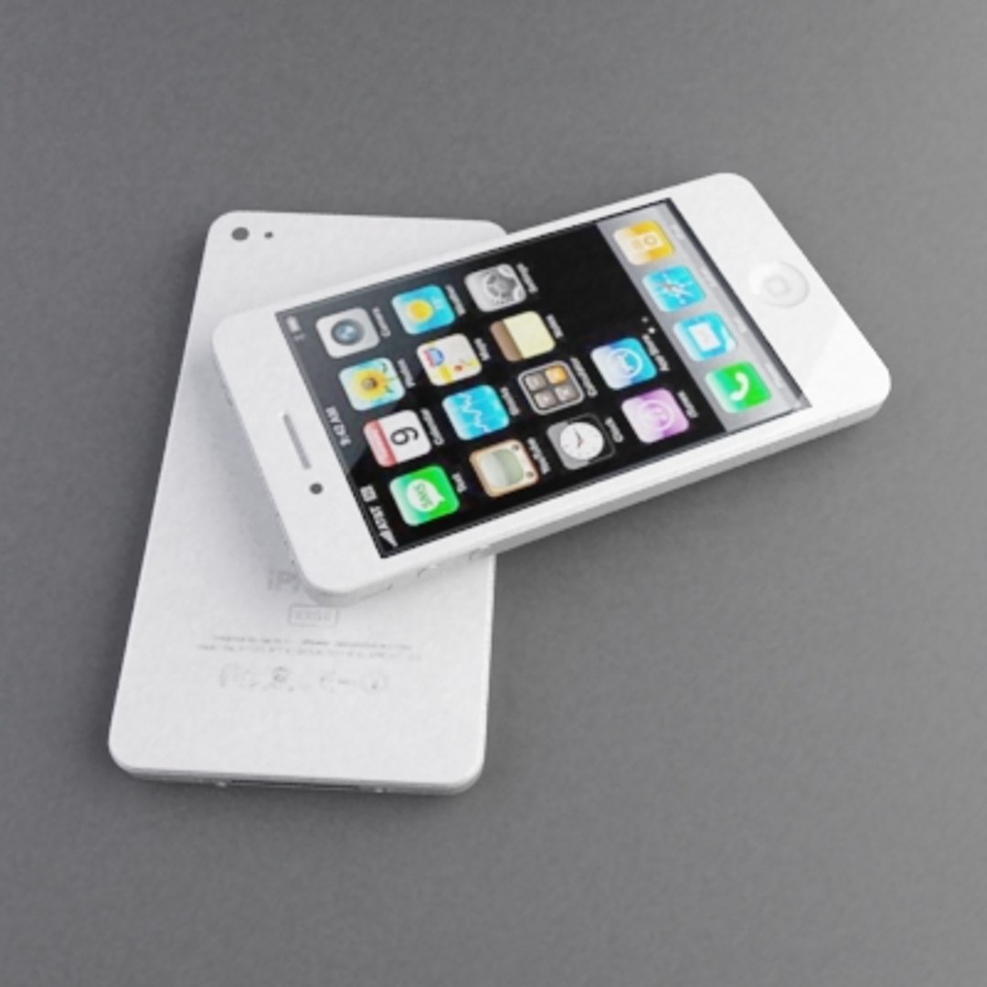 Phone 4g White 3d Model