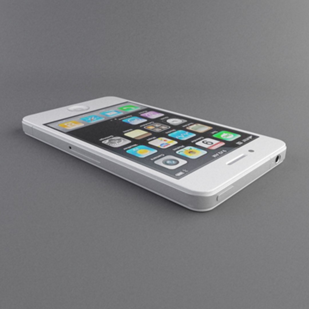 Phone 4g White 3d Model