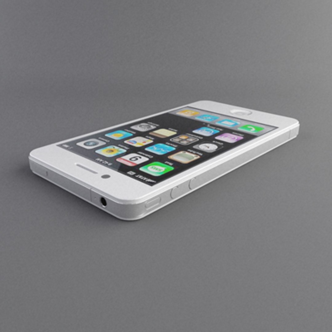 Phone 4g White 3d Model