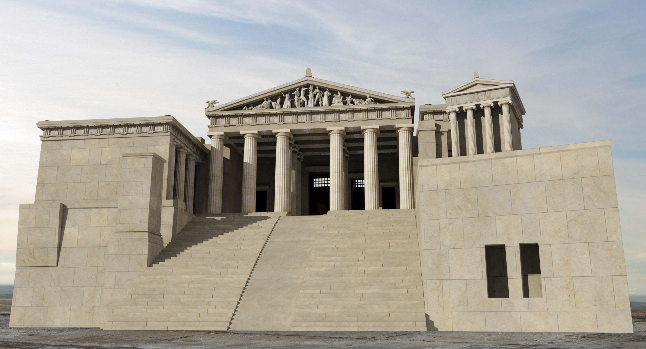 3D propylaea gateway entrance model | 1146980 | TurboSquid