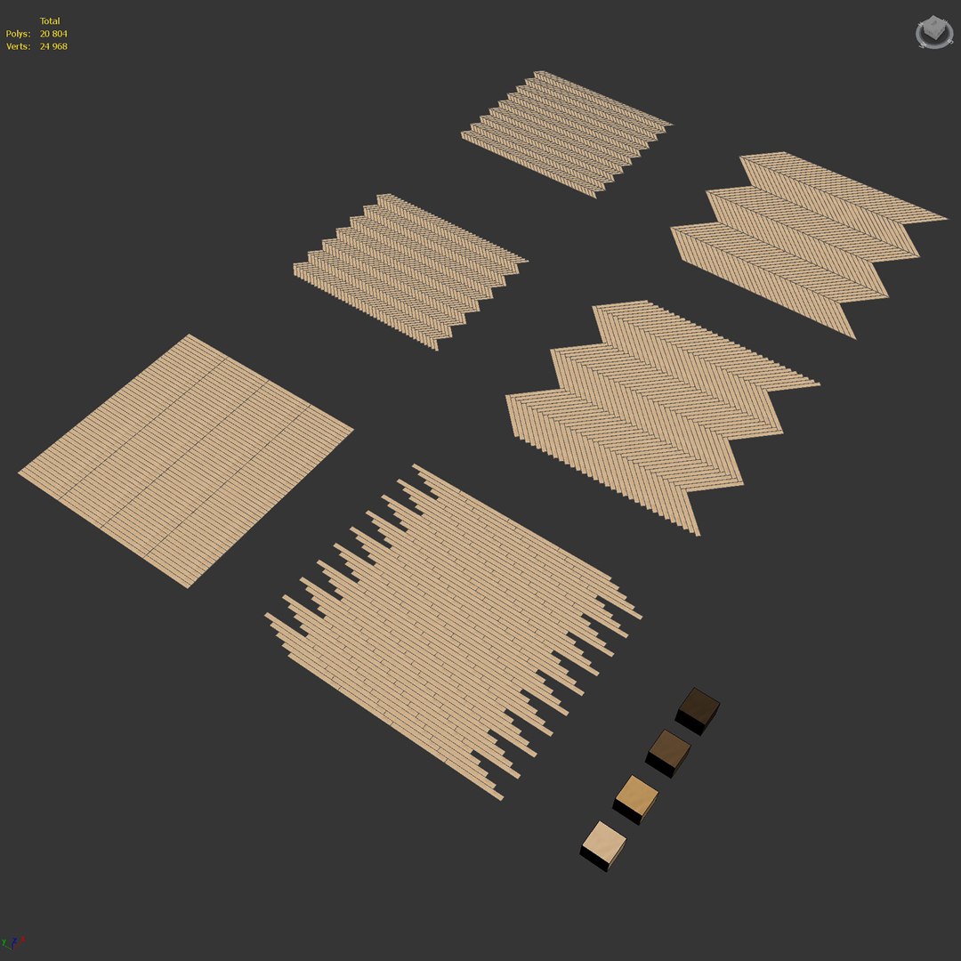 Wood Floor Set 46 Model - TurboSquid 2300956