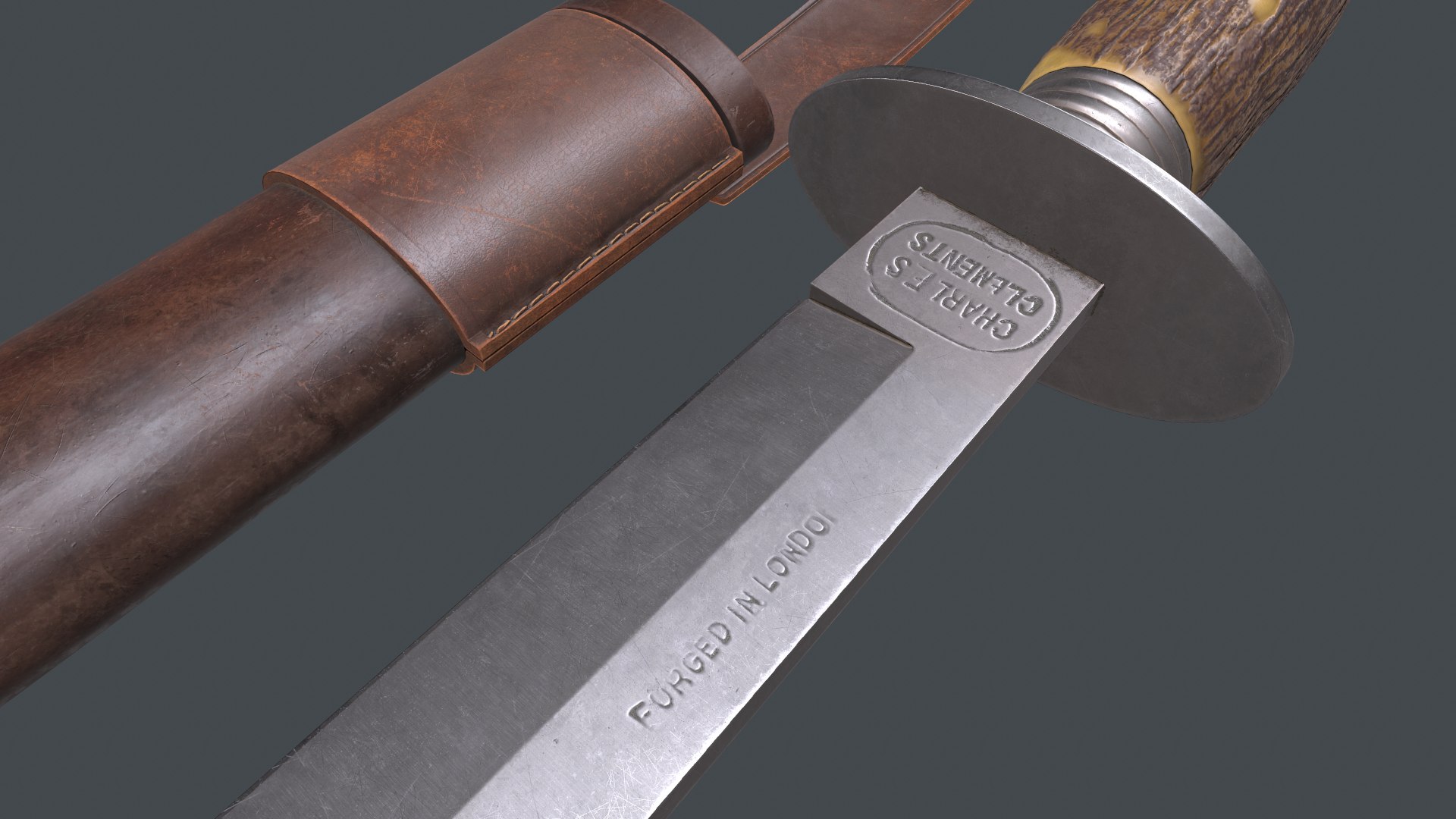 3D Vintage Bowie Knife Model - TurboSquid 2100861