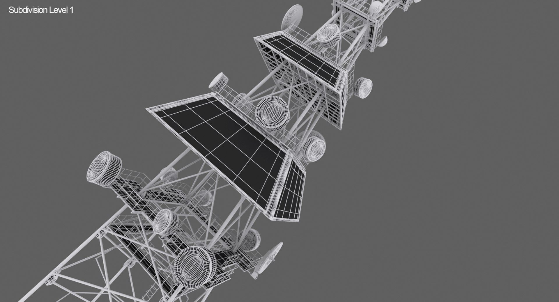 Communication Tower 3d Model