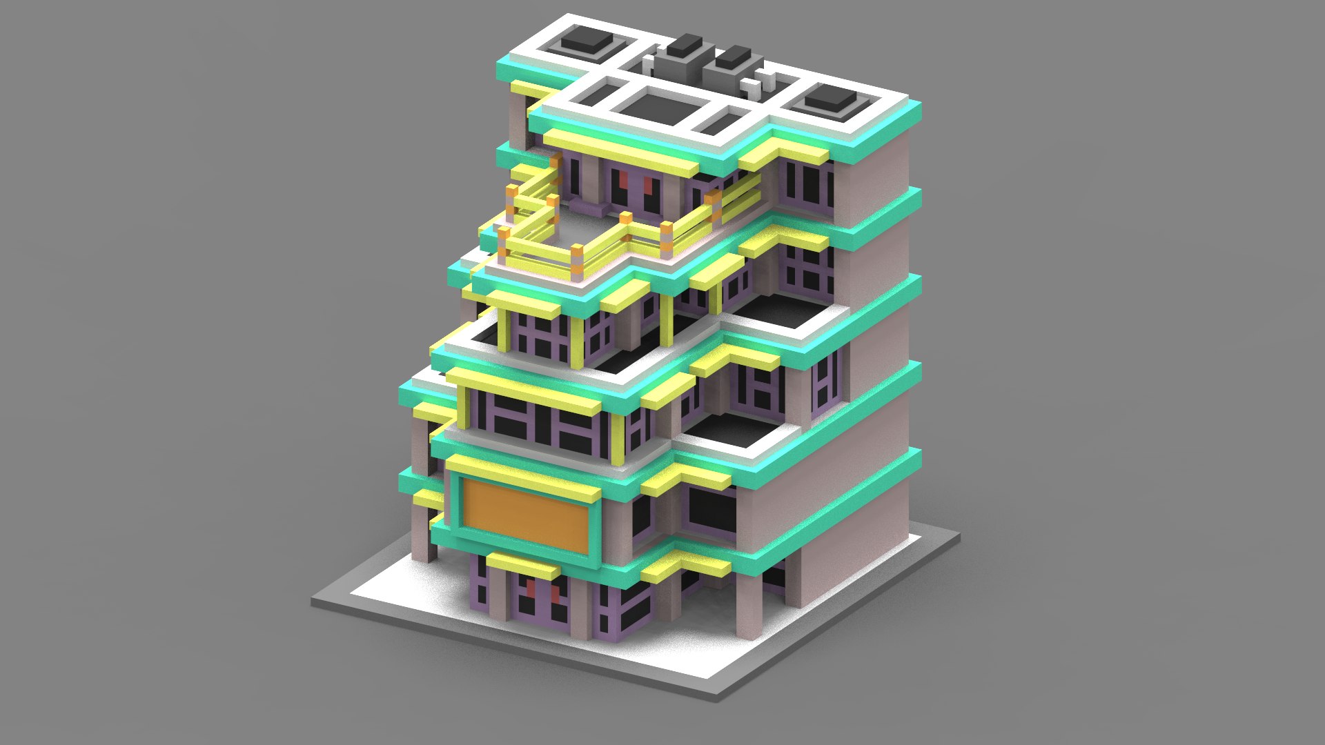 Voxel house 3D - TurboSquid 1352816