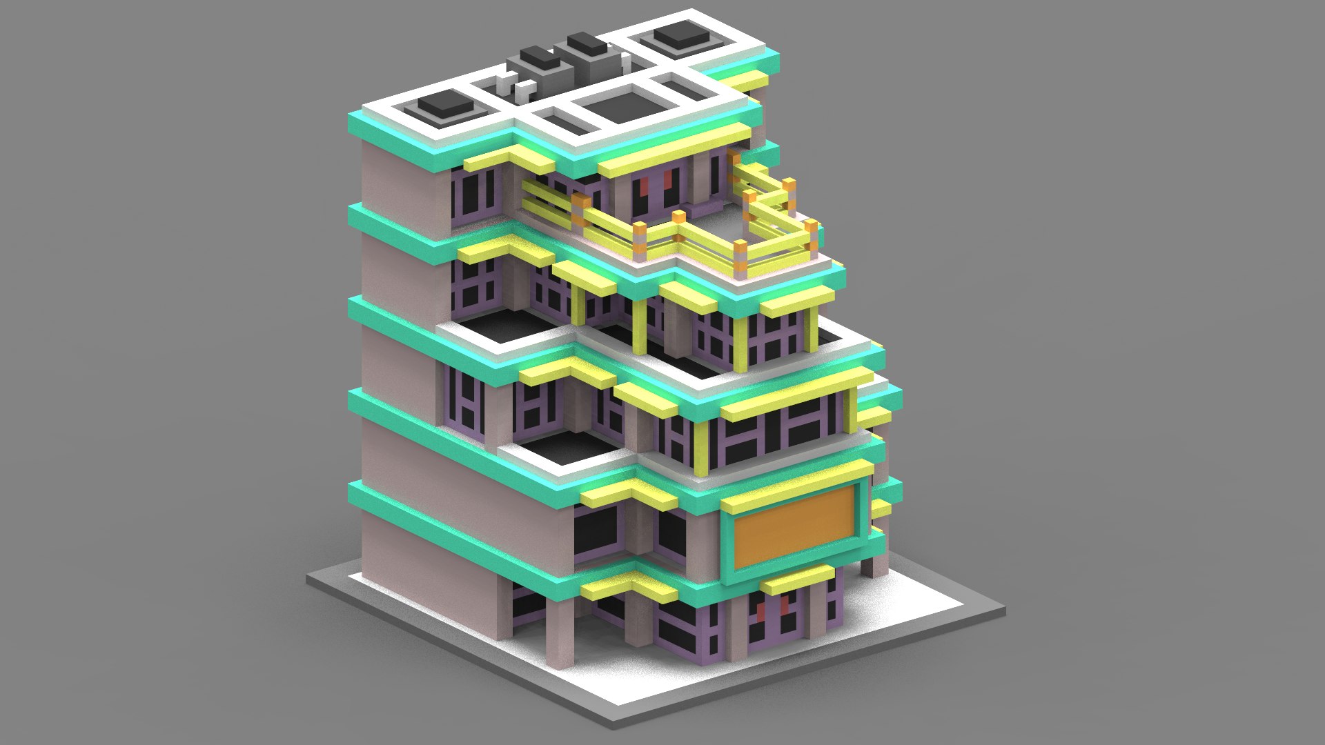 Voxel house 3D - TurboSquid 1352816