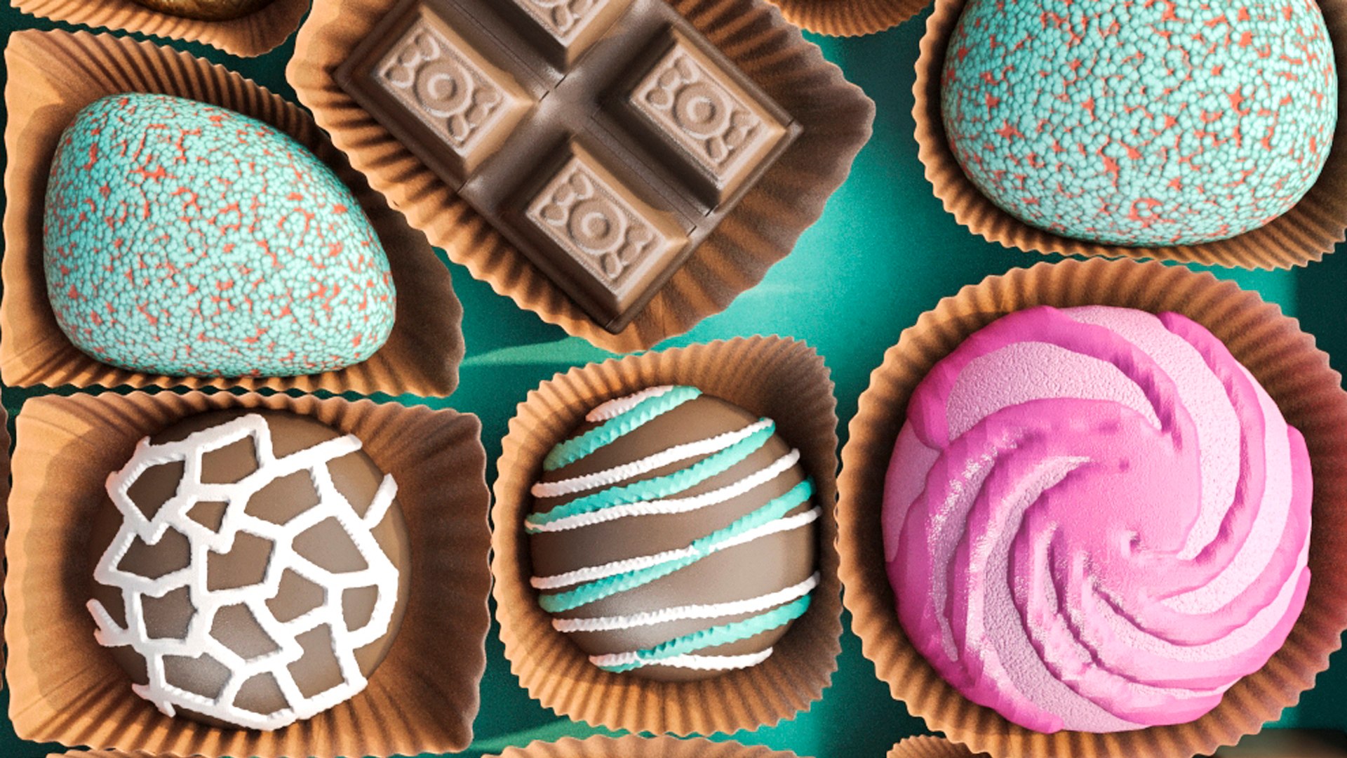 3D Model Candy Box Sweets - TurboSquid 2030893