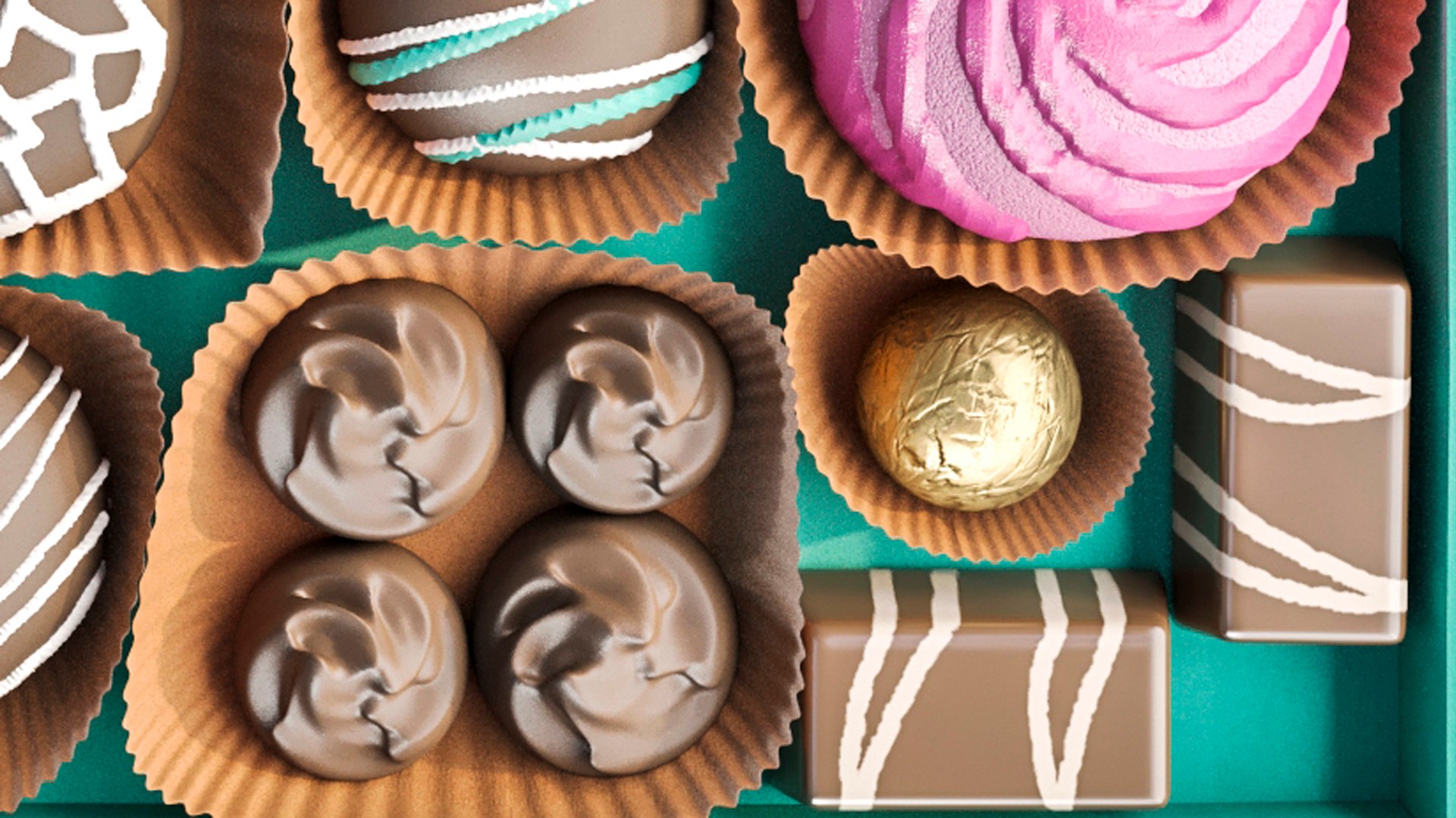 3D Model Candy Box Sweets - TurboSquid 2030893