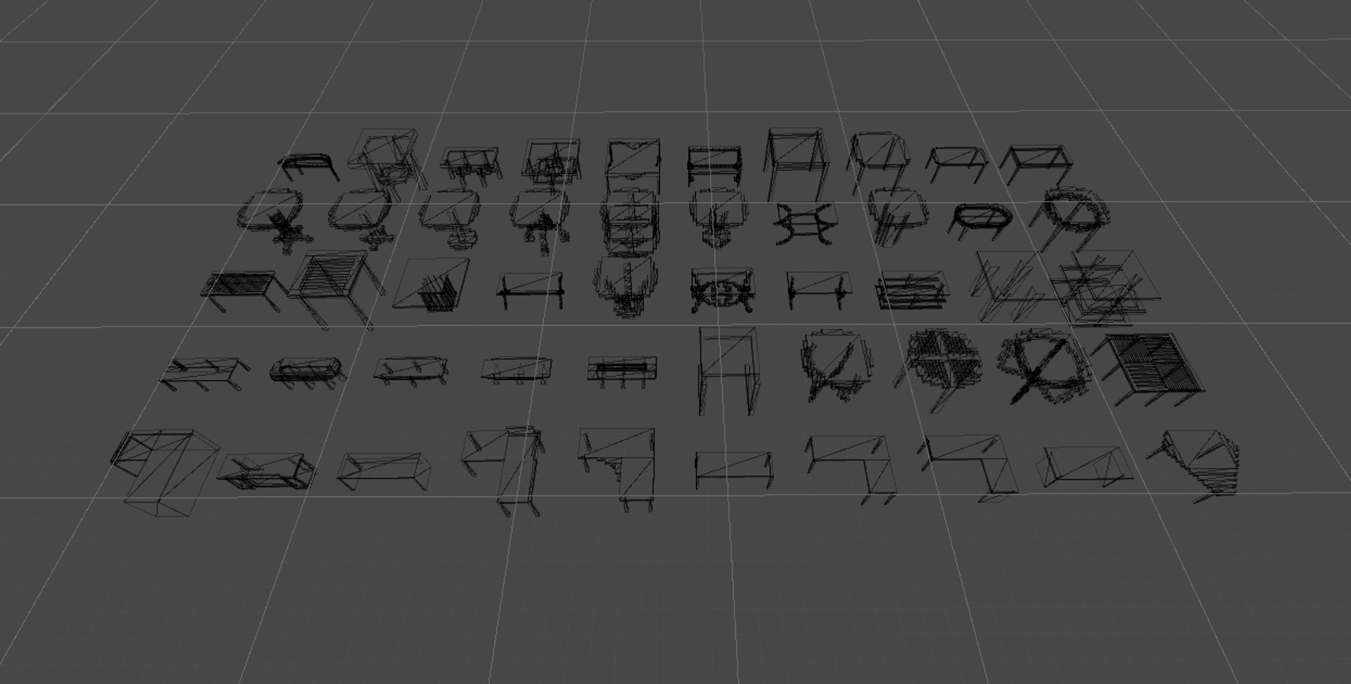 Pack Voxel Tables - 3D Model - TurboSquid 1614837