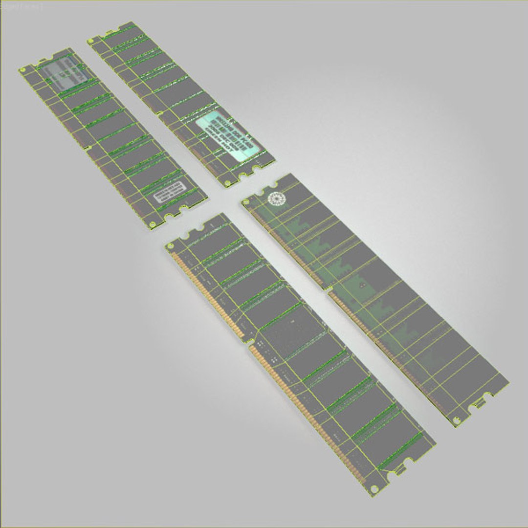 memory sticks computer 3d 3ds