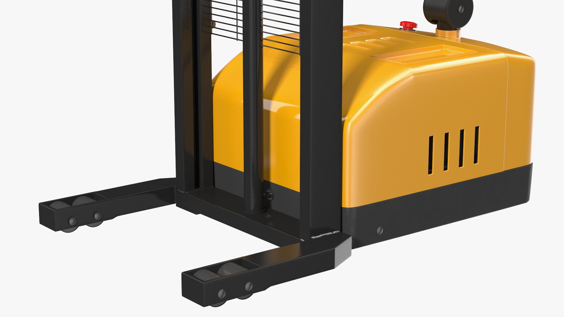 Yellow Pallet Stacker with Wooden Pallet 3D model - TurboSquid 2146874