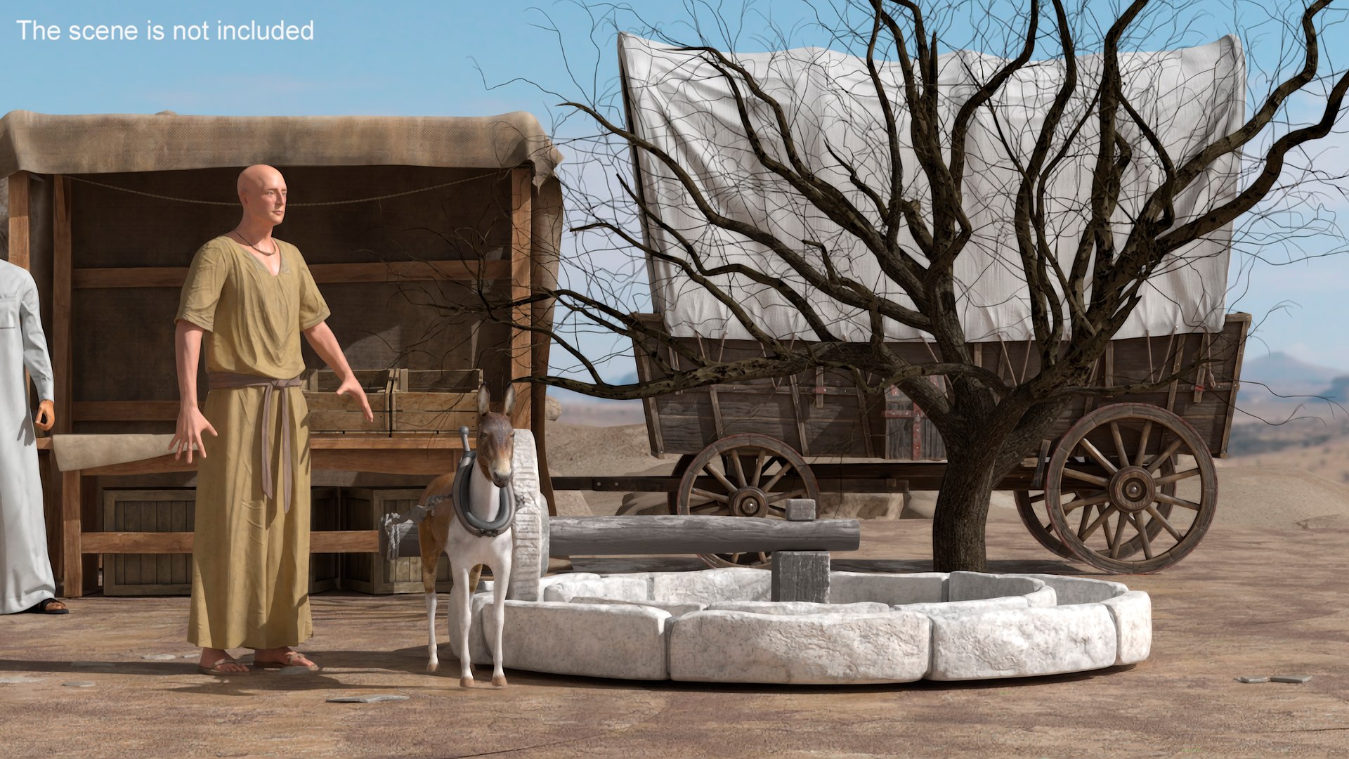 3D Village Priest Mule Powered Mill Stone Model - TurboSquid 2325214