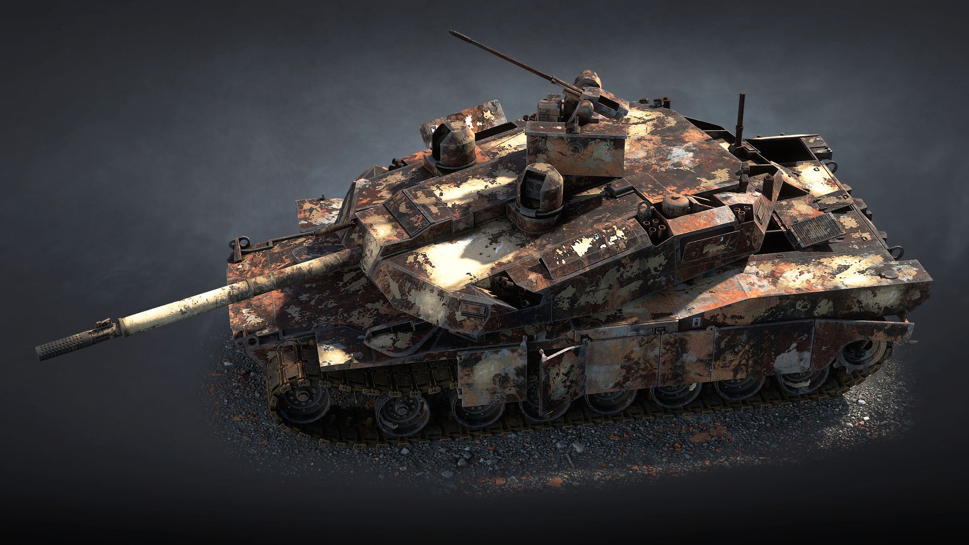 Tank AbramsX Destroyed Low-poly 3D Model - TurboSquid 1984253