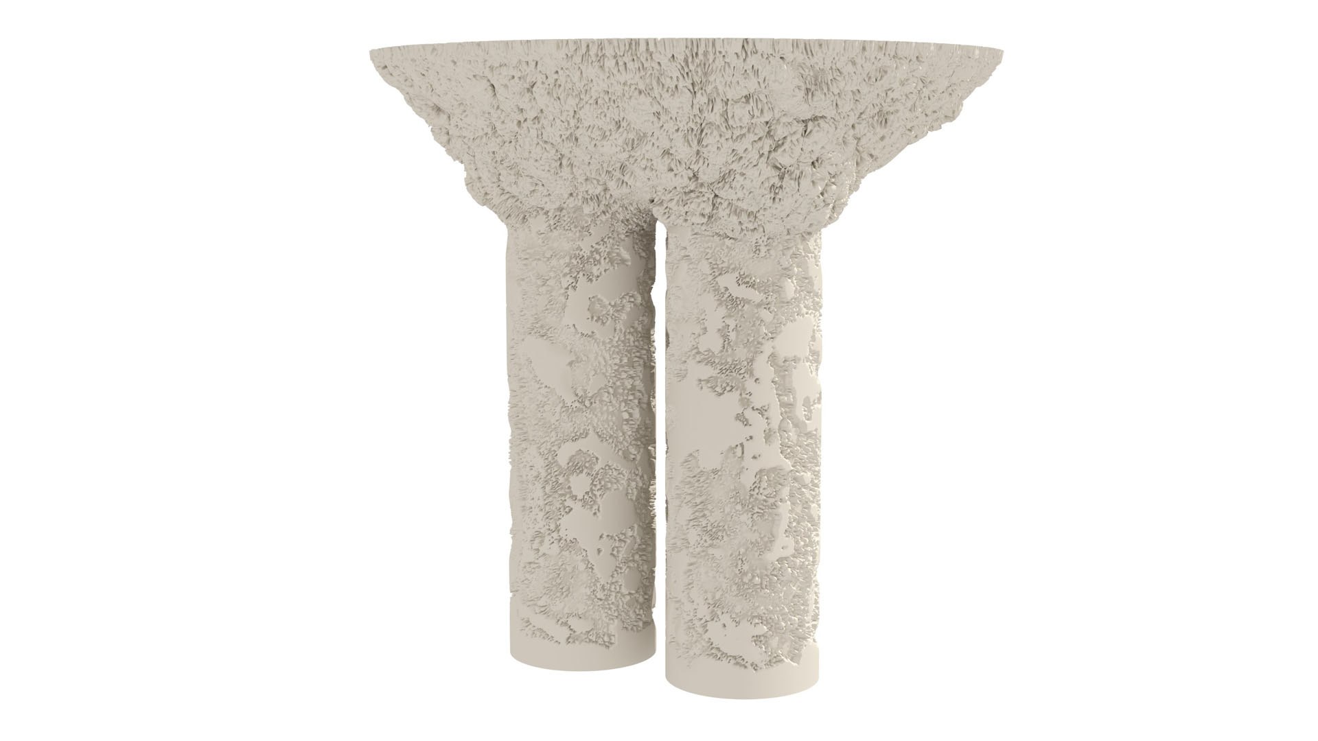 3D Aybar Gallery Mass White Stone Side Table - TurboSquid 2106556