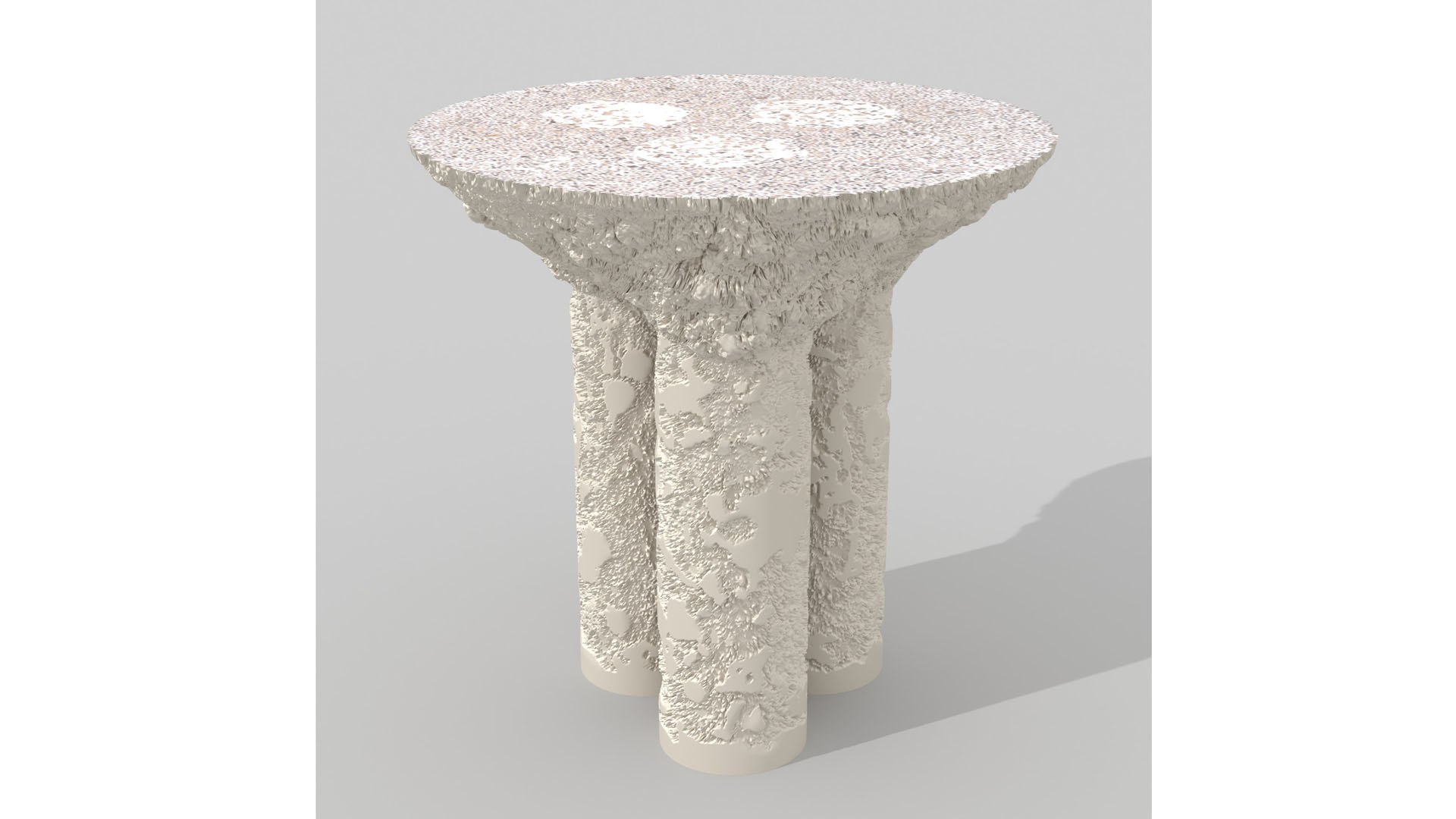 3D Aybar Gallery Mass White Stone Side Table - TurboSquid 2106556