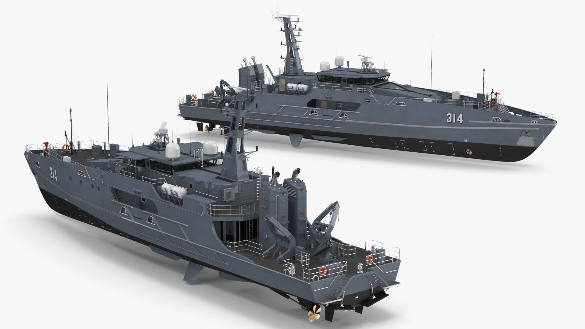 Patrol Boat ADV Cape Otway Rigged For Maya 3D Model - TurboSquid 2139983