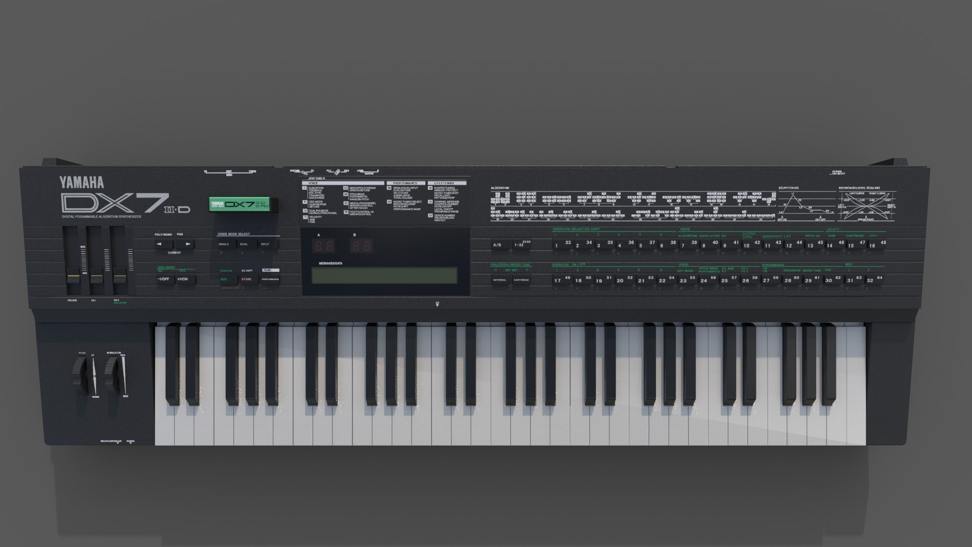 Yamaha DX7 3D Model - TurboSquid 2387546