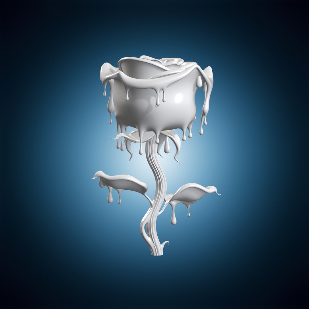 Melting Rose Fluid Distortion 3D Print Model 3D Model - TurboSquid 2548782