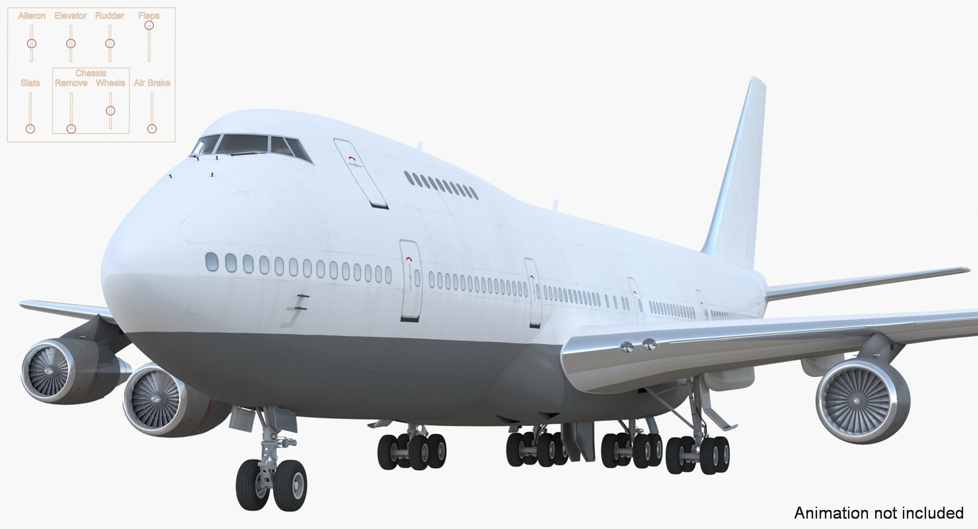 3D Model Boeing 747-200b Generic Rigged - TurboSquid 1229312