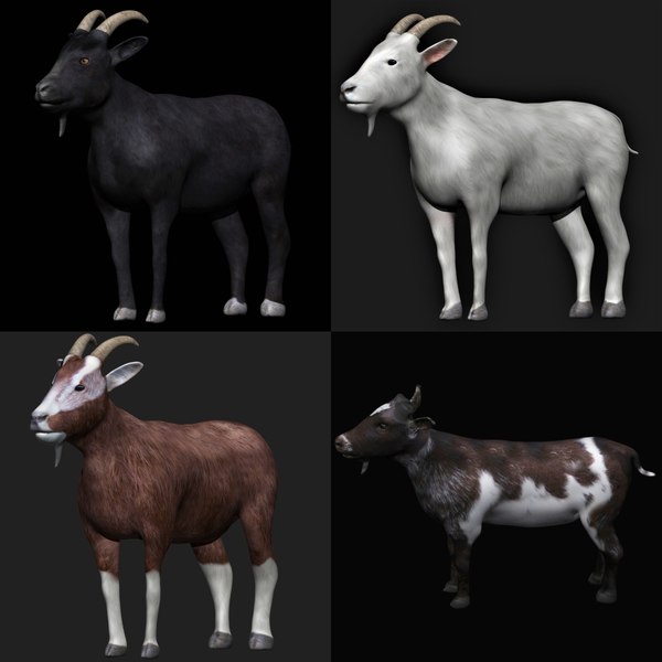 goat fur 3d model