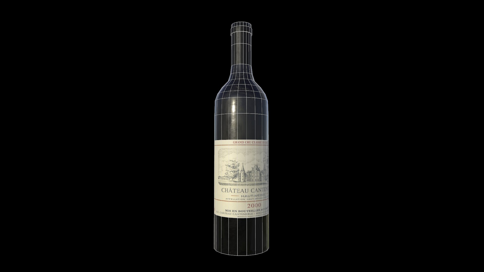 3D bottle wine model - TurboSquid 1307369
