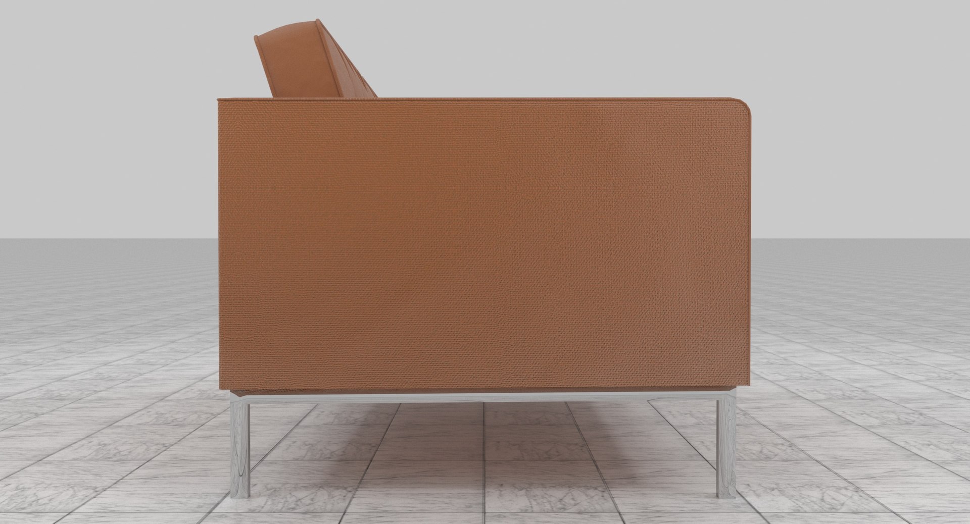 3D Knoll Florence Orange Fabric Two Seat Sofa - TurboSquid 1990423