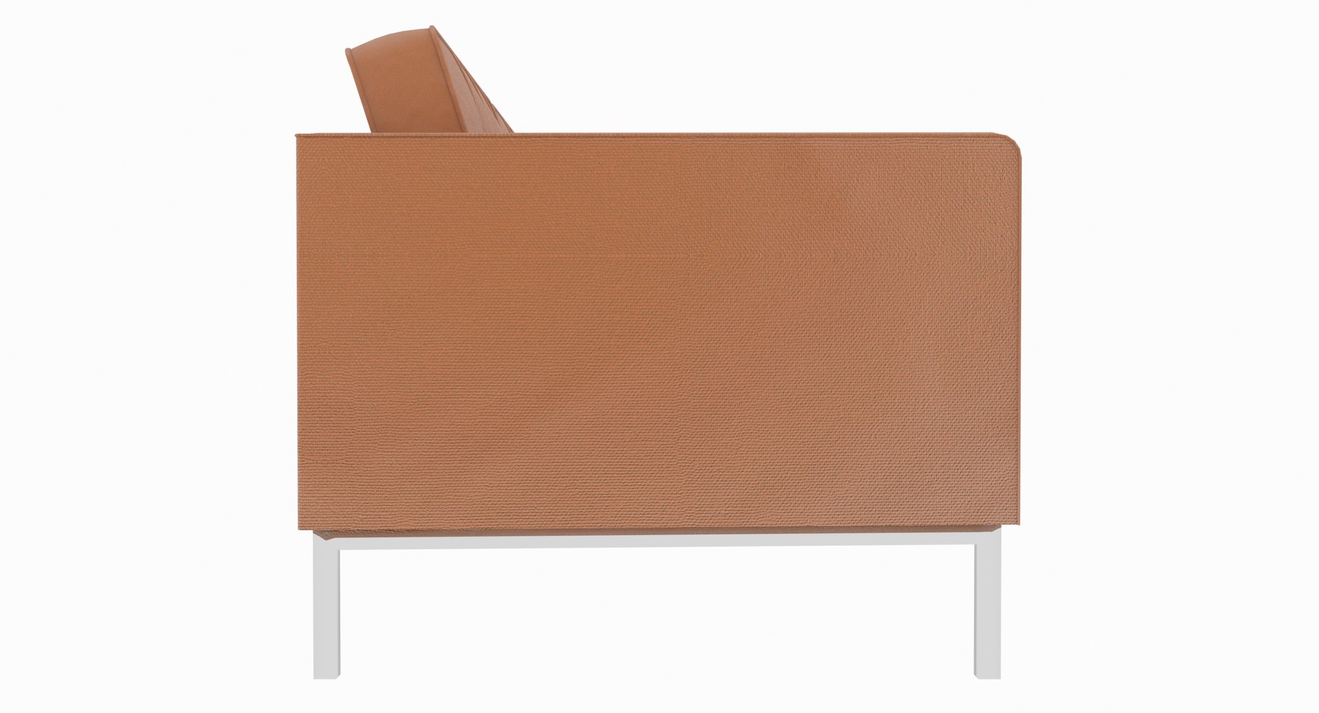 3D Knoll Florence Orange Fabric Two Seat Sofa - TurboSquid 1990423