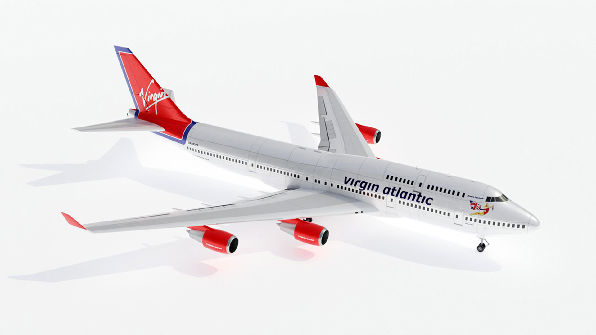 3d 747-400 airliner virgin 747 jumbo model