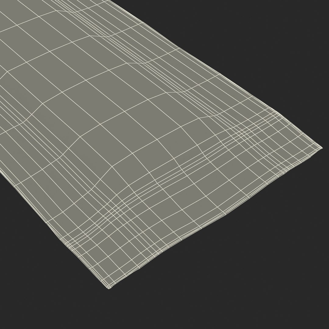 3d model sugar packet white