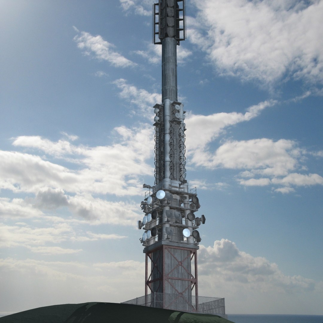 Telecommunication Towers Communication Dish Antenna 3d Model