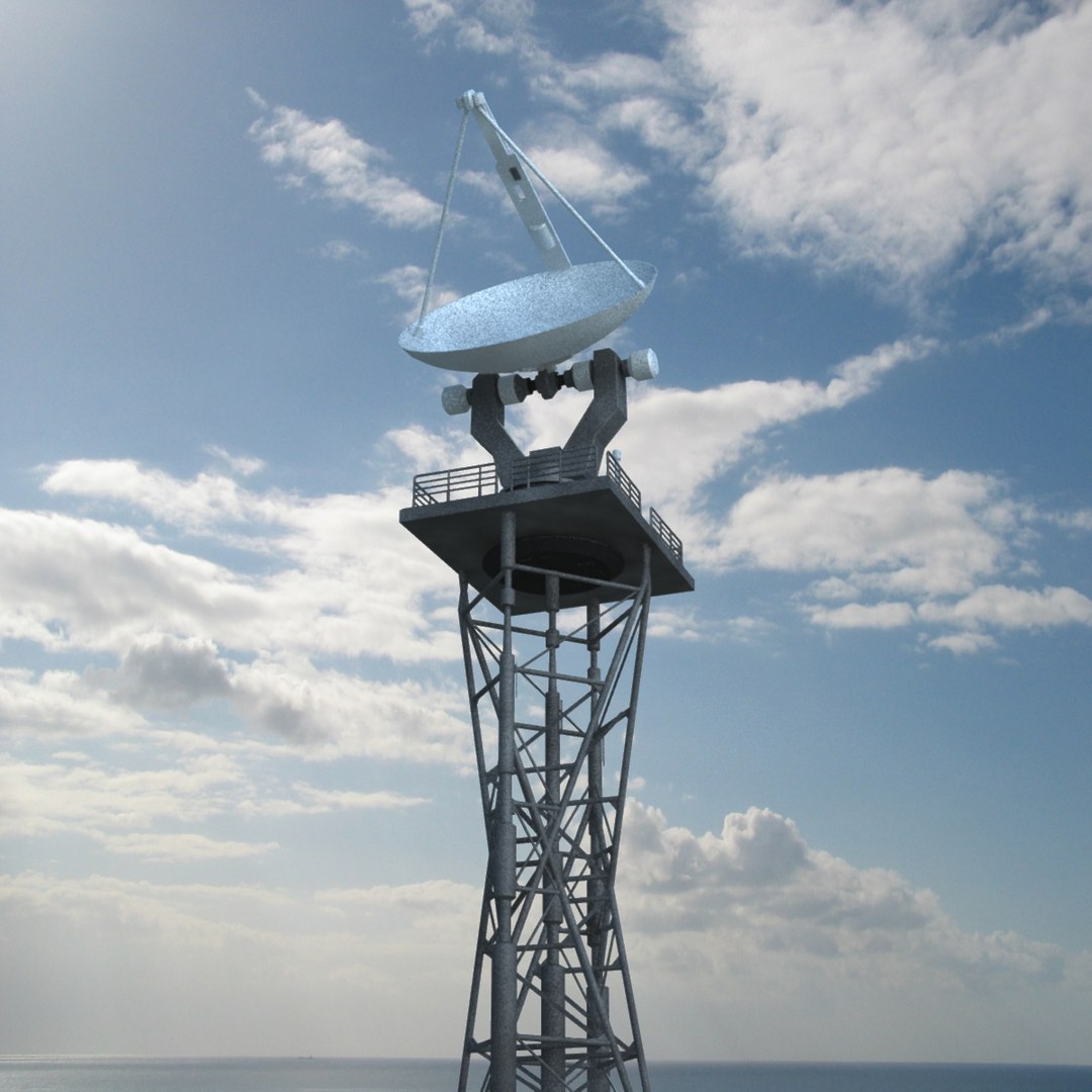 Telecommunication Towers Communication Dish Antenna 3d Model